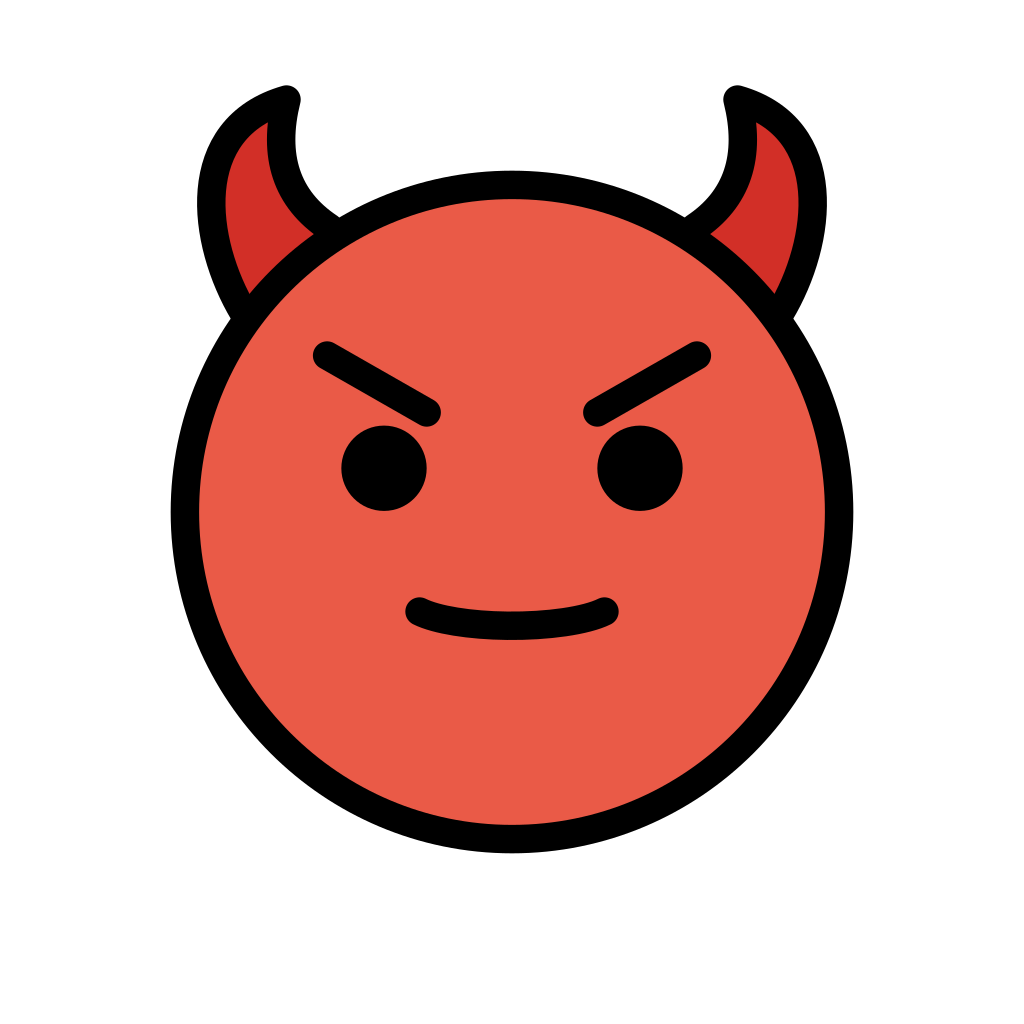😈 Smiling Face With Horns Emoji, Devil Emoji, Imp Emoji