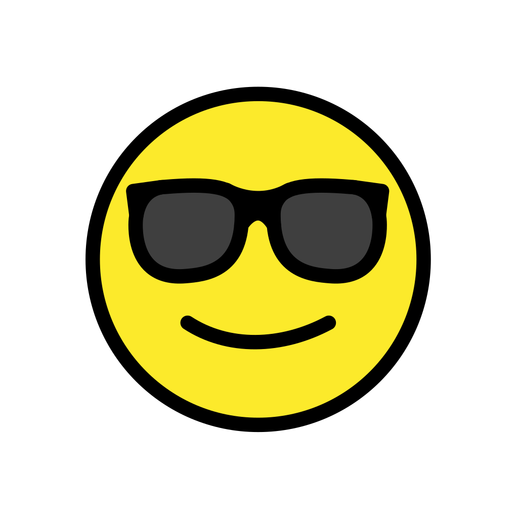 😎 lächelndes Gesicht mit Sonnenbrille Emoji