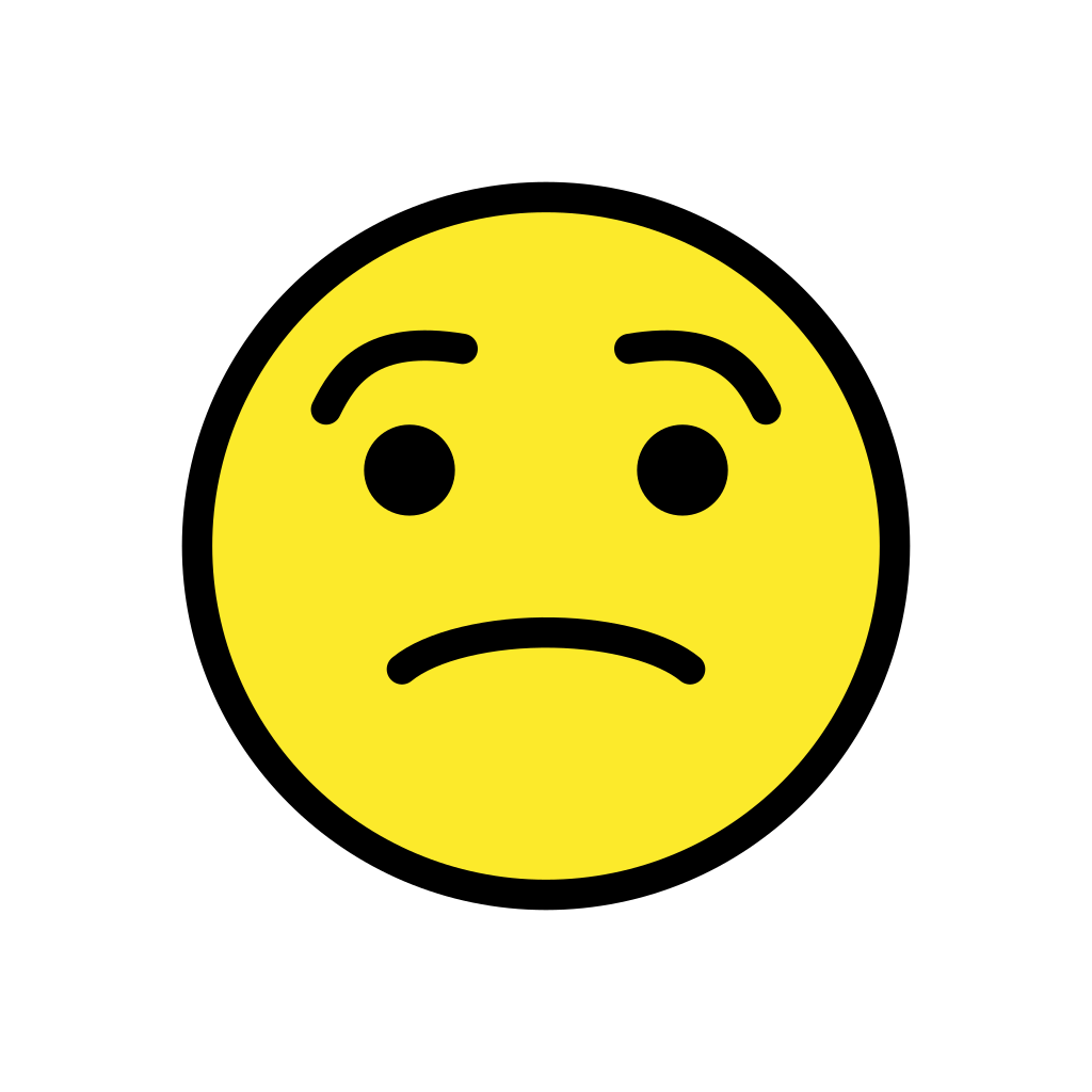 😟 besorgtes Gesicht Emoji