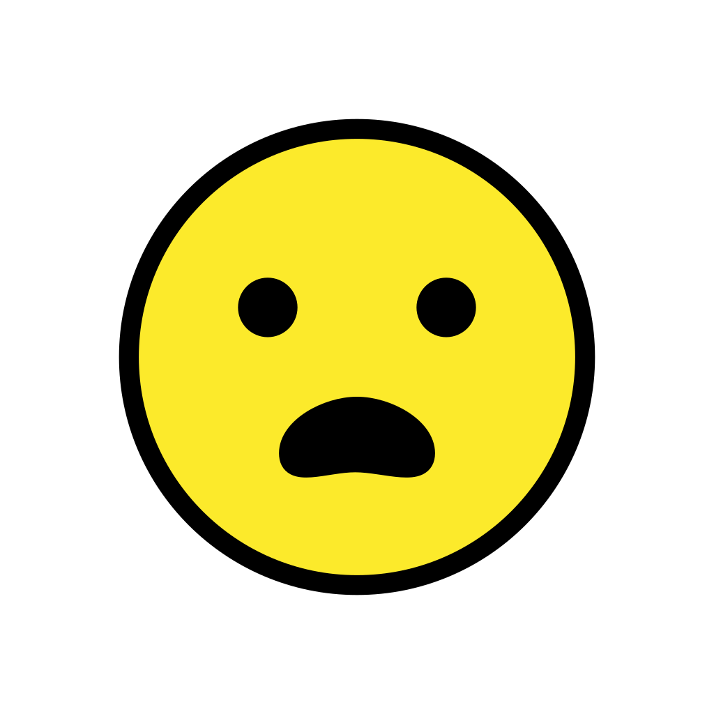 😦 entsetztes Gesicht Emoji