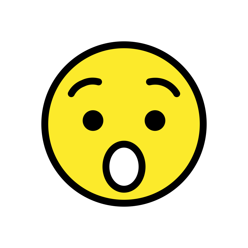 😯 Rosto Surpreso Emoji