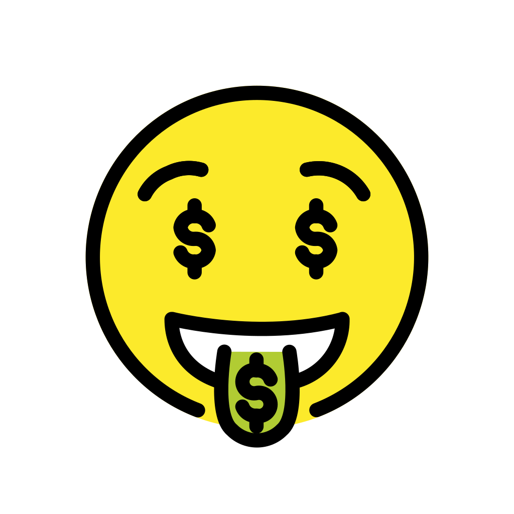 🤑 Money-Mouth Face Emoji, Rich Emoji