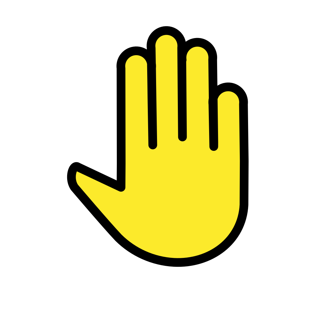 🤚 Dorso Mano Alzata Emoji