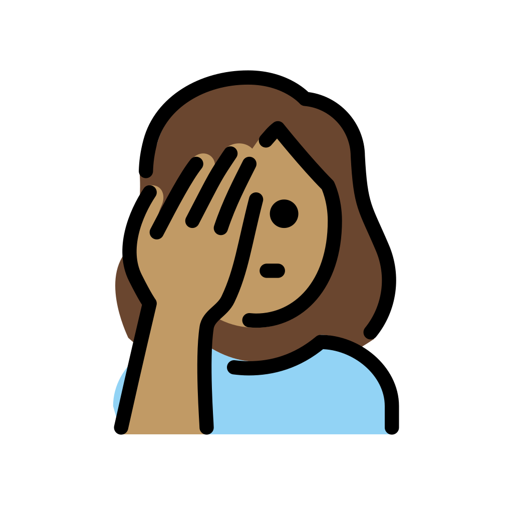 🤦🏽‍♀️ Woman Facepalming: Medium Skin Tone Emoji