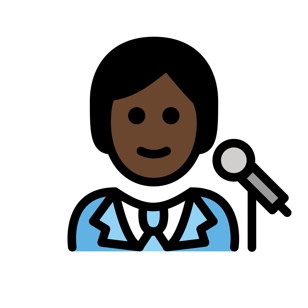 🧑🏿‍🎤 Chanteur (Tous Genres) : Peau Foncée Emoji