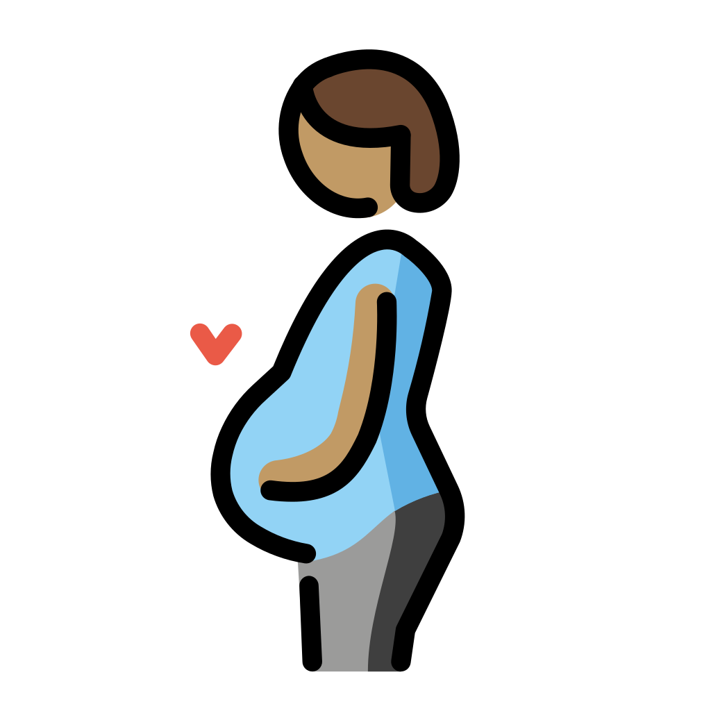 🫄🏽 Pessoa Grávida: Pele Morena Emoji