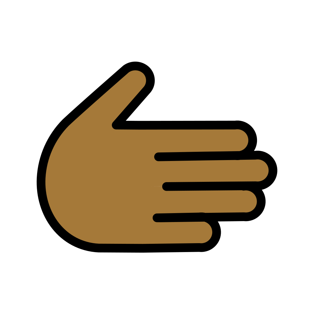 🫱🏾 Rightwards Hand: Medium-Dark Skin Tone Emoji