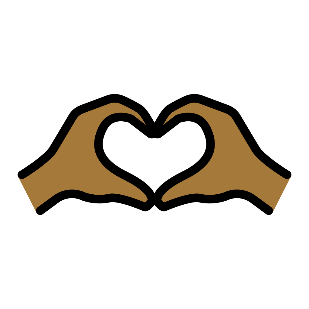 🫶🏾 Heart Hands: Medium-Dark Skin Tone Emoji