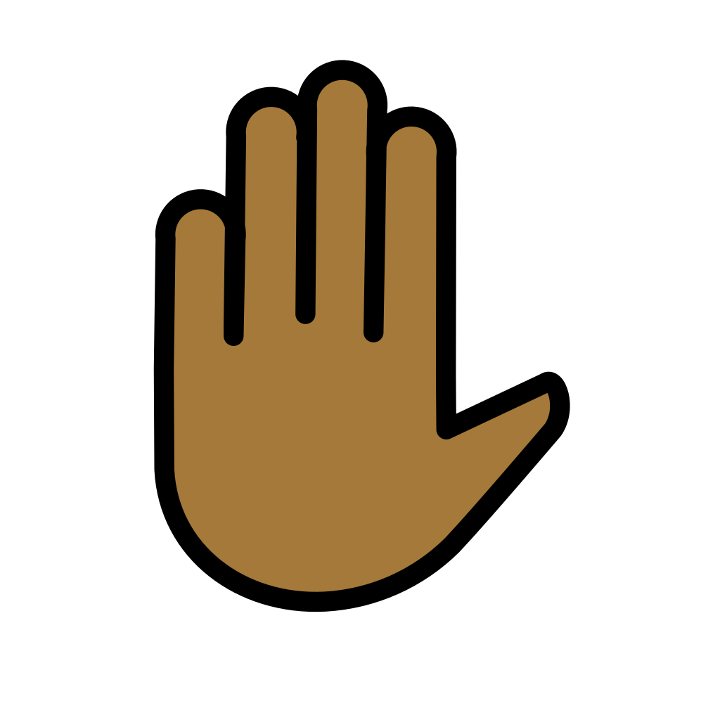 🏾 Raised Hand: Medium-Dark Skin Tone Emoji