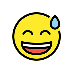 😅 Visage Souriant Avec Une Goutte De Sueur Emoji, Sourire Nerveux Emoji