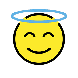 😇 Smiling Face With Halo Emoji, Innocent Emoji