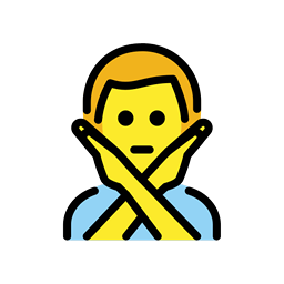 🙅‍♂️ Man Gesturing No Emoji