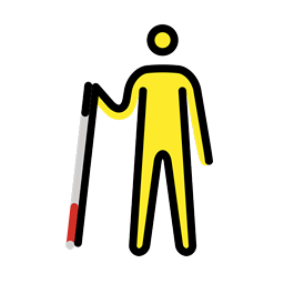 🧑‍🦯 Person mit Gehstock Emoji