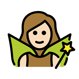 🧚🏻‍♀️ Hada Mujer: Tono De Piel Claro Emoji