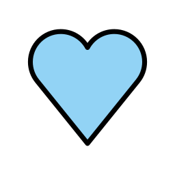 Corazón Azul Claro Emoji