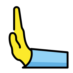 Leftwards Pushing Hand Emoji