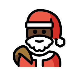 🎅🏿 Santa Claus: Dark Skin Tone Emoji