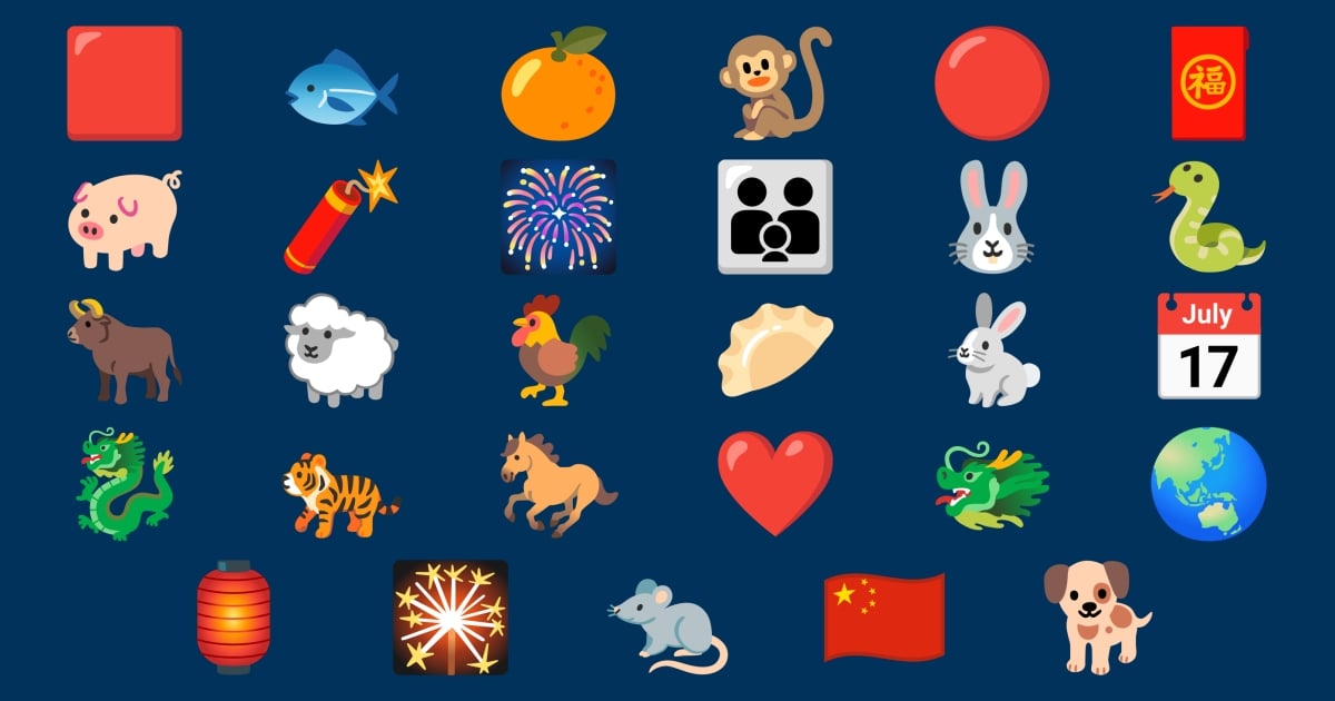 🐎 Chinese New Year Emojis 🇨🇳 🐉 🏮 🐰 🐑 🔴