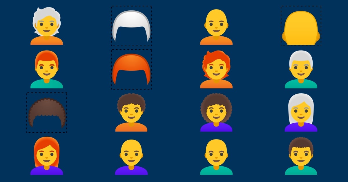 🦰 Hair Style Emojis 👩‍🦳 🧑‍🦱 🧑‍🦰 👩‍🦲 👩‍🦱 🧑‍🦲