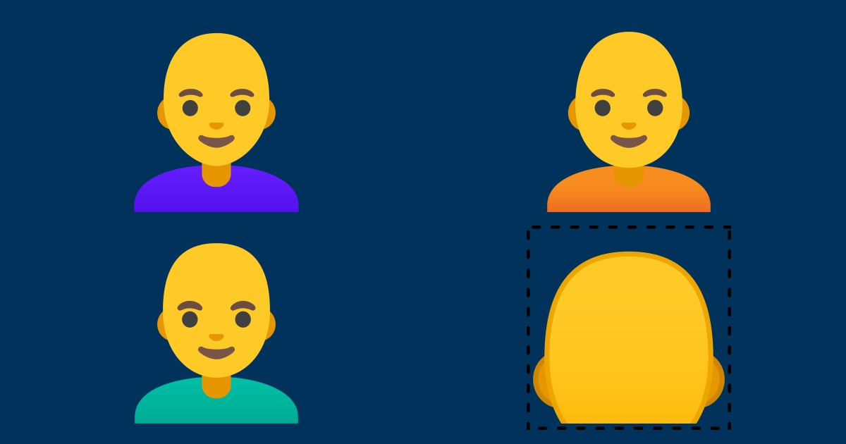 🦲 Acconciatura: Calvo Emoji 🧑‍🦲 👨‍🦲 👩‍🦲