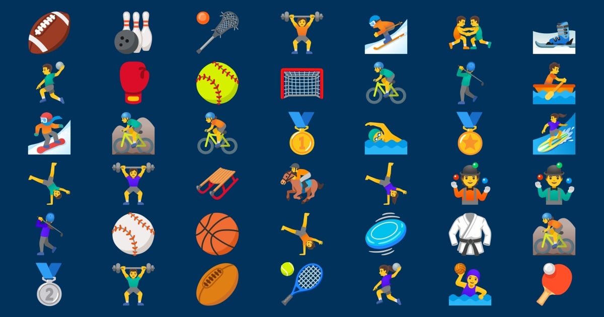 🥇 Competition Emojis 🏄‍♀️ 🤸‍♂️ 🚣‍♀️ 🥍 ⛳ 🤾‍♂️ 🤼