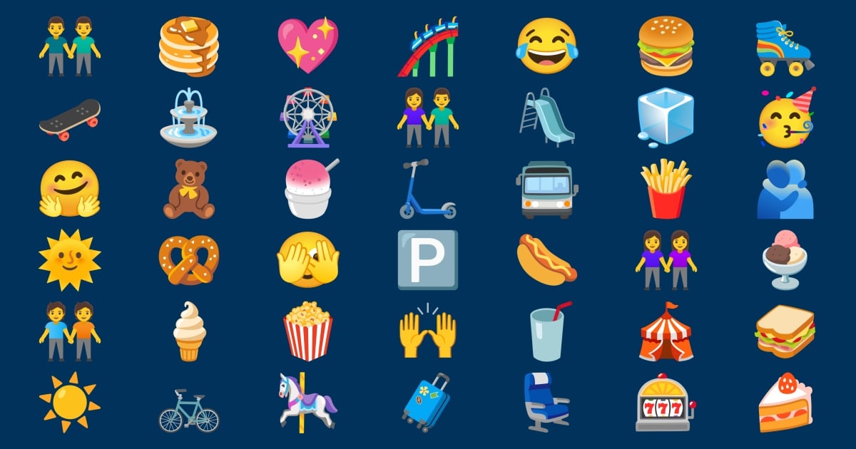 🎡 Amusement Park Emojis 🥨 🥞 🎠 🚍 ☀️ 🧊 🌞