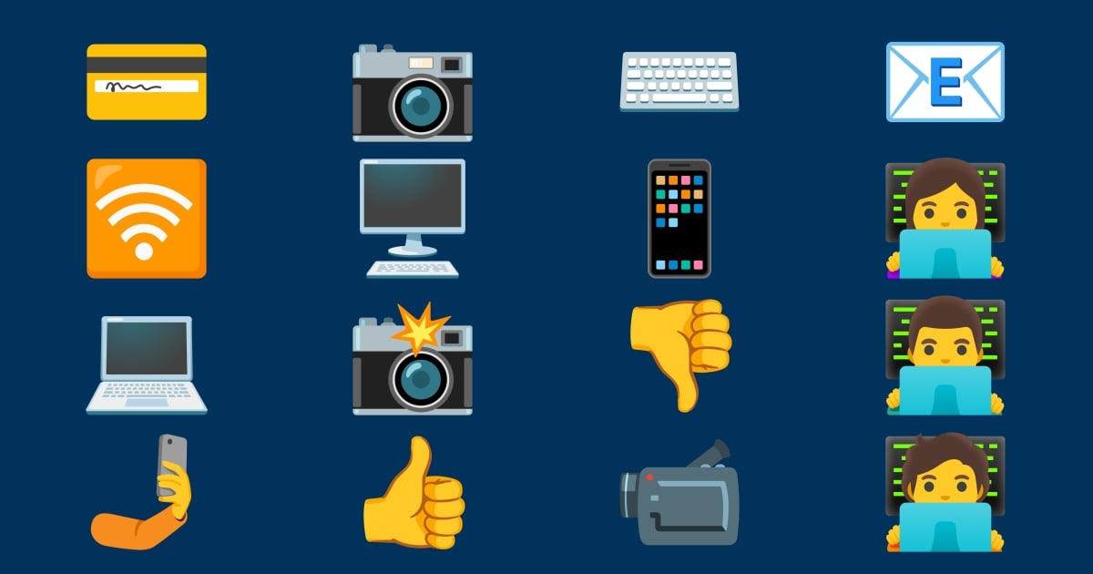 👨‍💻 Internet Emojis 🤳 🧑‍💻 💳 📸 🛜 🖥️ 📹
