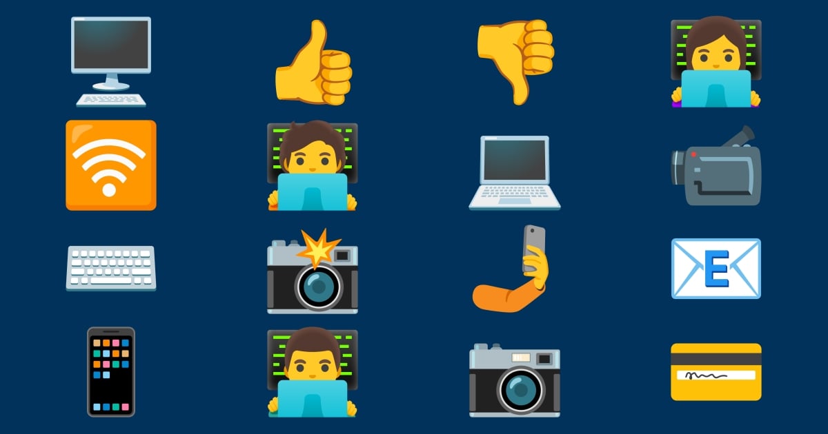 👨‍💻 Internet Emojis 📸 🖥️ 🧑‍💻 💳 👍 👩‍💻