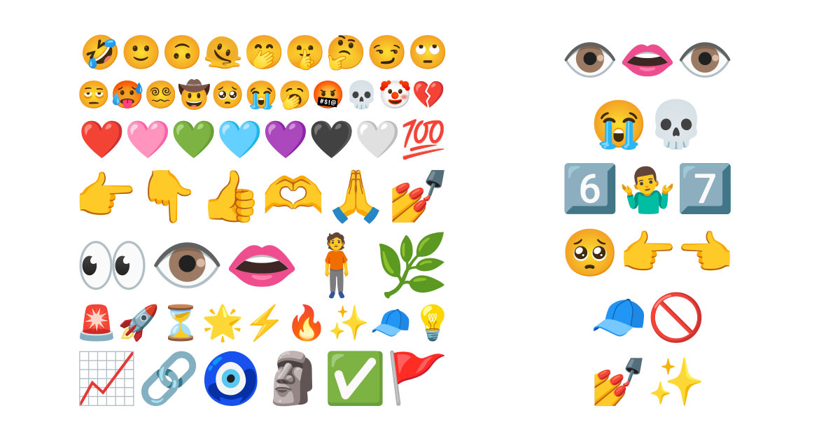 💀 Gen Z: Slang, Aura & Vibes Emojis 🧢🚫 👁️👄👁️ 🥺👉👈