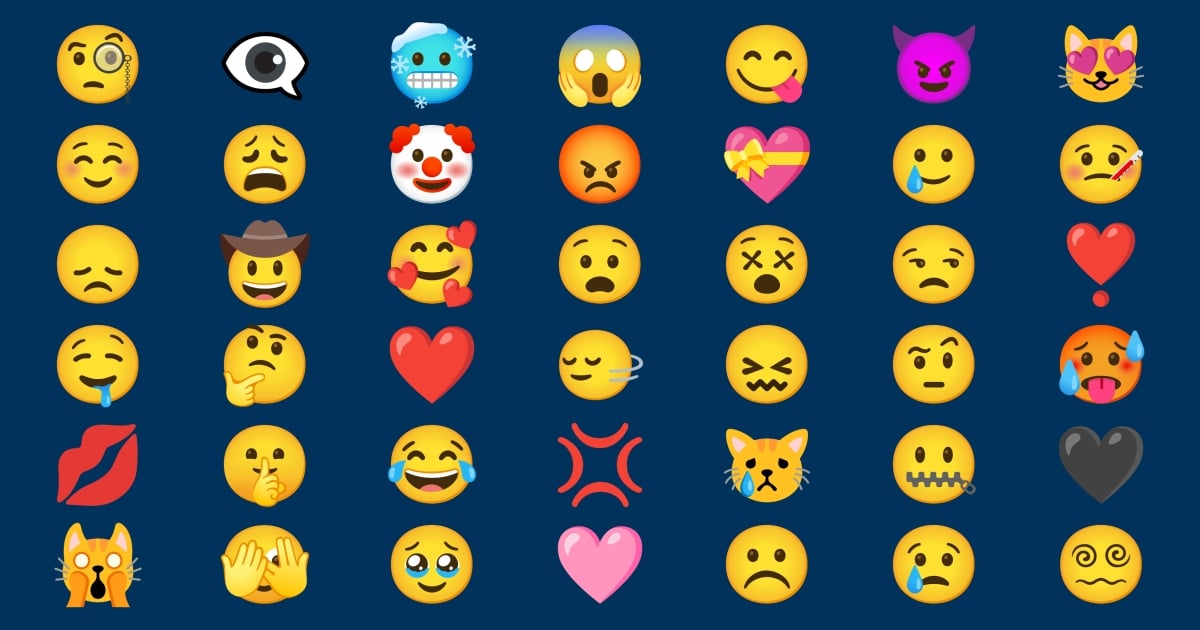 😃 Caras/Rostos & Emoções Emojis 😾 🤖 🤒 👾 💢 💩 👽