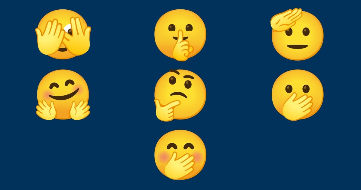 🤗 Faces With Hand(s) Emojis 🫢 🤔 🤫 🫡 🫣 🤭