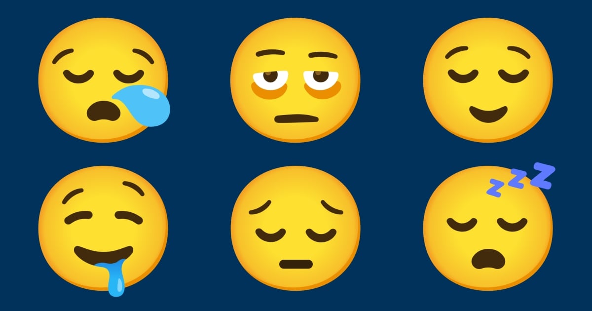 😌 Sleepy Faces Emojis 🤤 😔 😴 😪