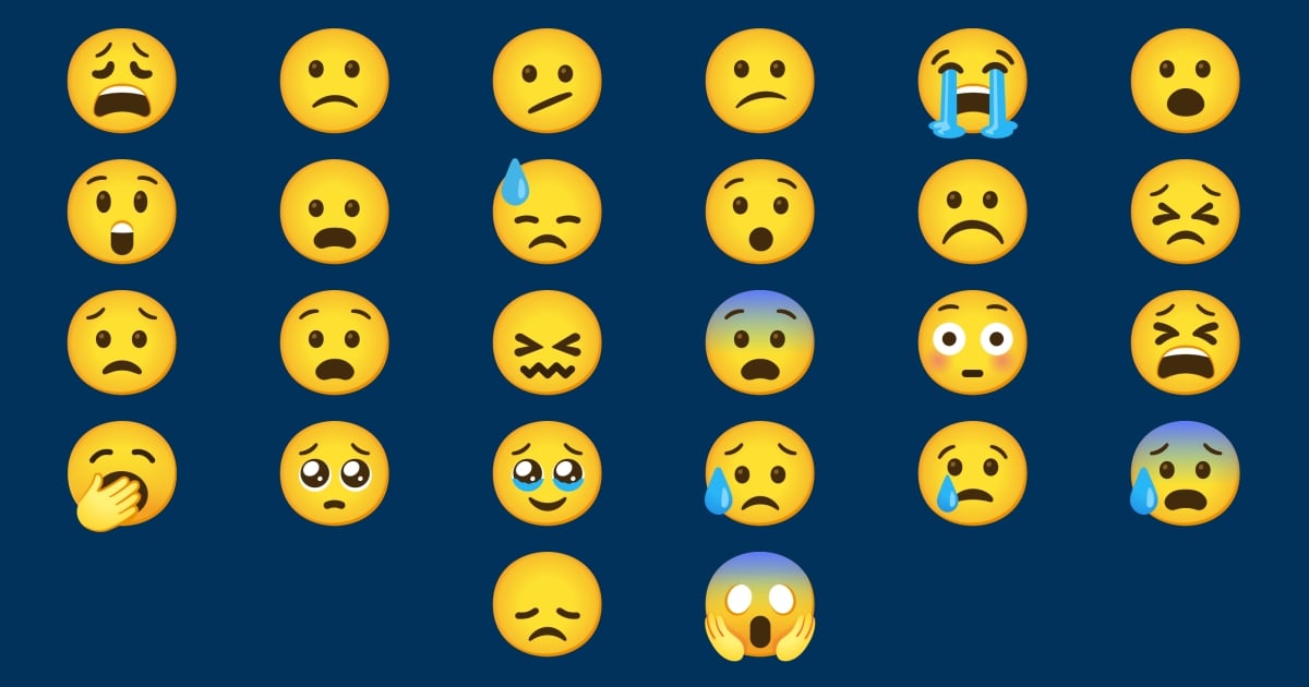 Concerned Face Emoticon