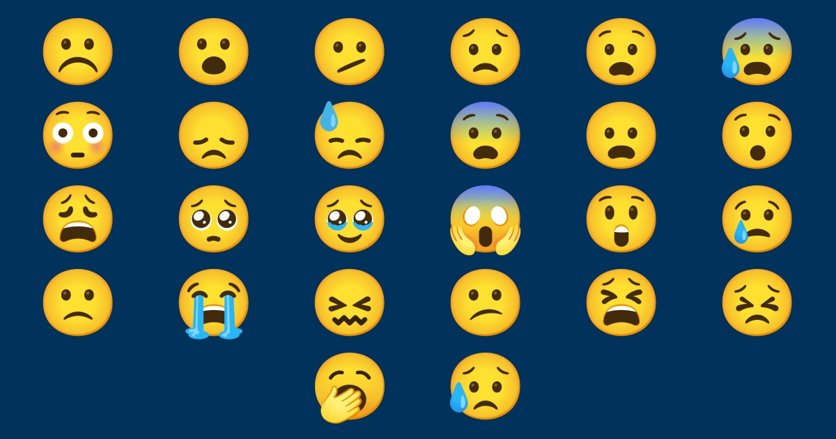 Besorgtes Gesicht Emoji