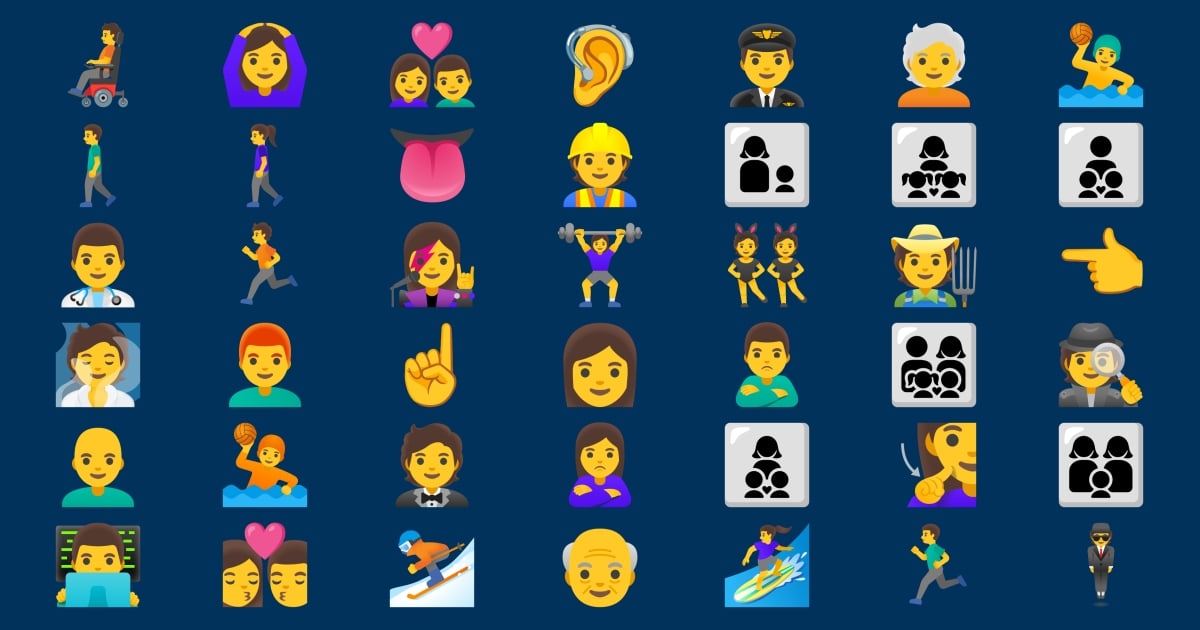 🧒 People & Body Emojis 🫶 👩‍🦱 👨‍👨‍👧 🧑 👶 🧔‍♀️ 🧑‍🦯