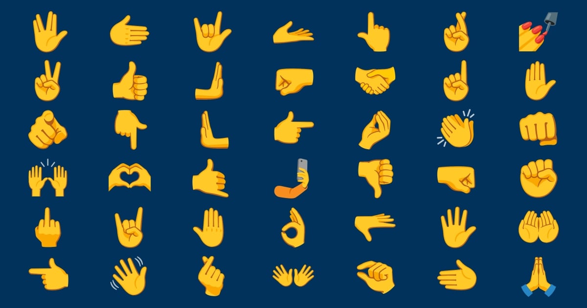 👏 Hands Emojis 🫱 🫶 👆 ️ 🖕 🙌 👌