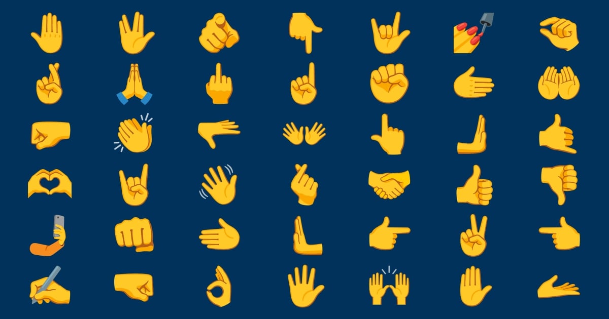 👏 Manos Emojis 🤛 🫱 💅 ️ 🤚 ☝️