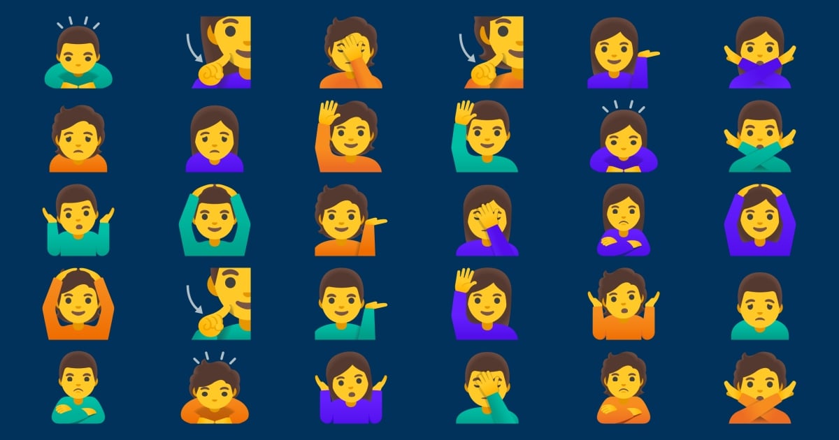 🙍 Gestures Emojis 🙎‍♀️ 🙅‍♀️ 🙇 🙆‍♂️ 🤷 💁‍♂️ 🙍‍♀️