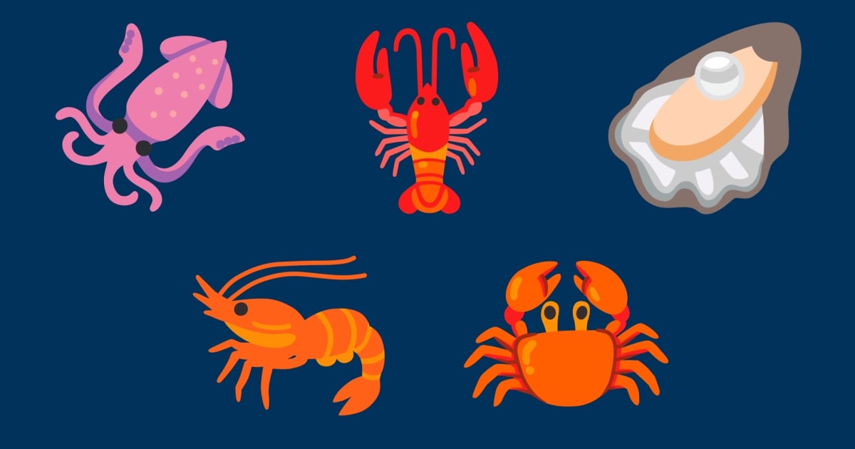 🦀 Seafood Emojis 🦞 🦐 🦑 🦪