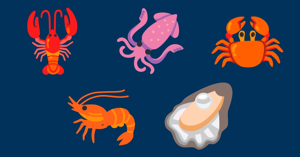 🦀 Frutti Di Mare Emoji 🦞 🦐 🦑 🦪