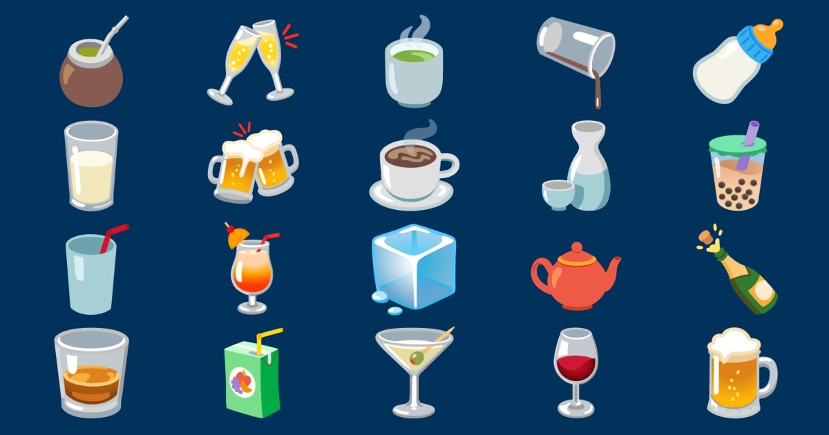 🍼 Drinks Emojis 🍶 🥂 🧊 🫖 🍵 🍷 🫗