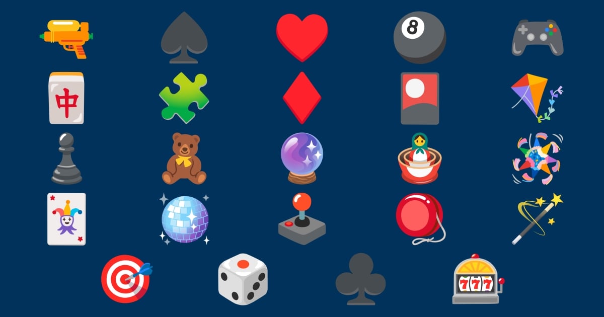 🎮 Games Emojis 🃏 🧸 🎴 🔮 🪩 ♦️ 🀄