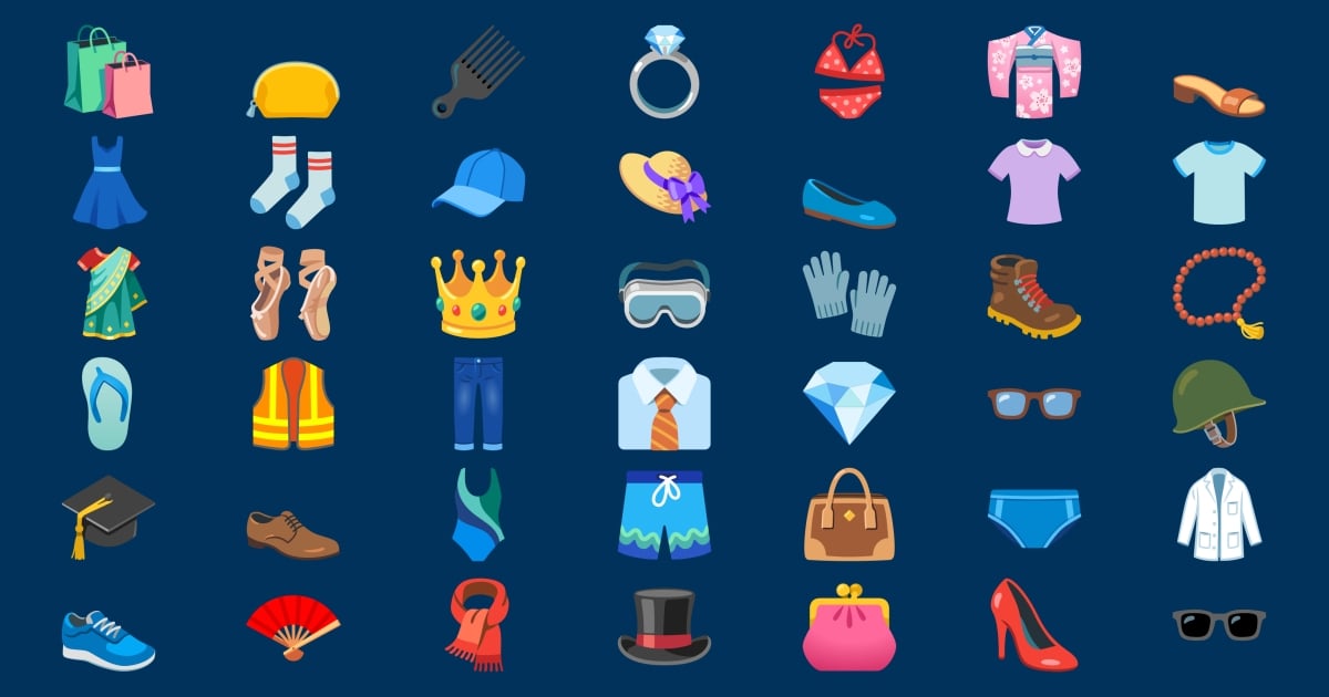 👒 Kleidung & Mode Emojis 👡 👕 👝 👛 🩰 🎩 🥽