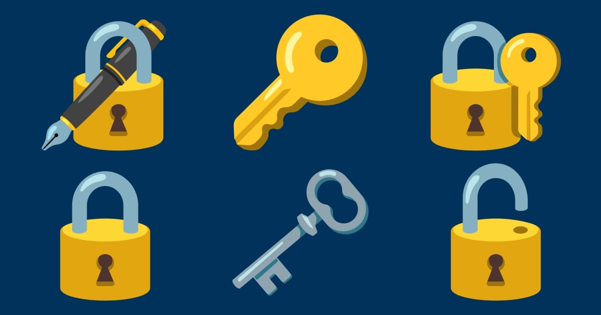 🔒 Locks Emojis 🔑 🔏 🔐 🔓 🗝️