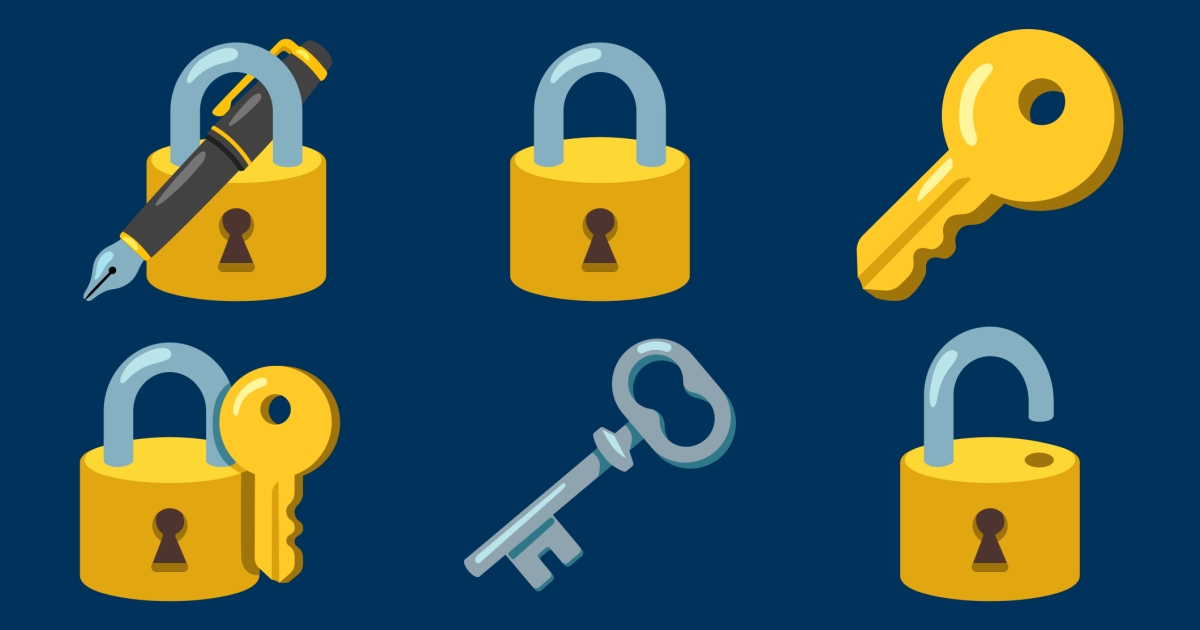 🔒 Cadeados Emojis 🔏 🔐 🗝️ 🔑 🔓