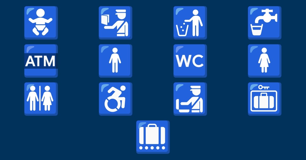 🏧 Signs Emojis 🚾 🚰 🚺 🚮 🛂 🛄