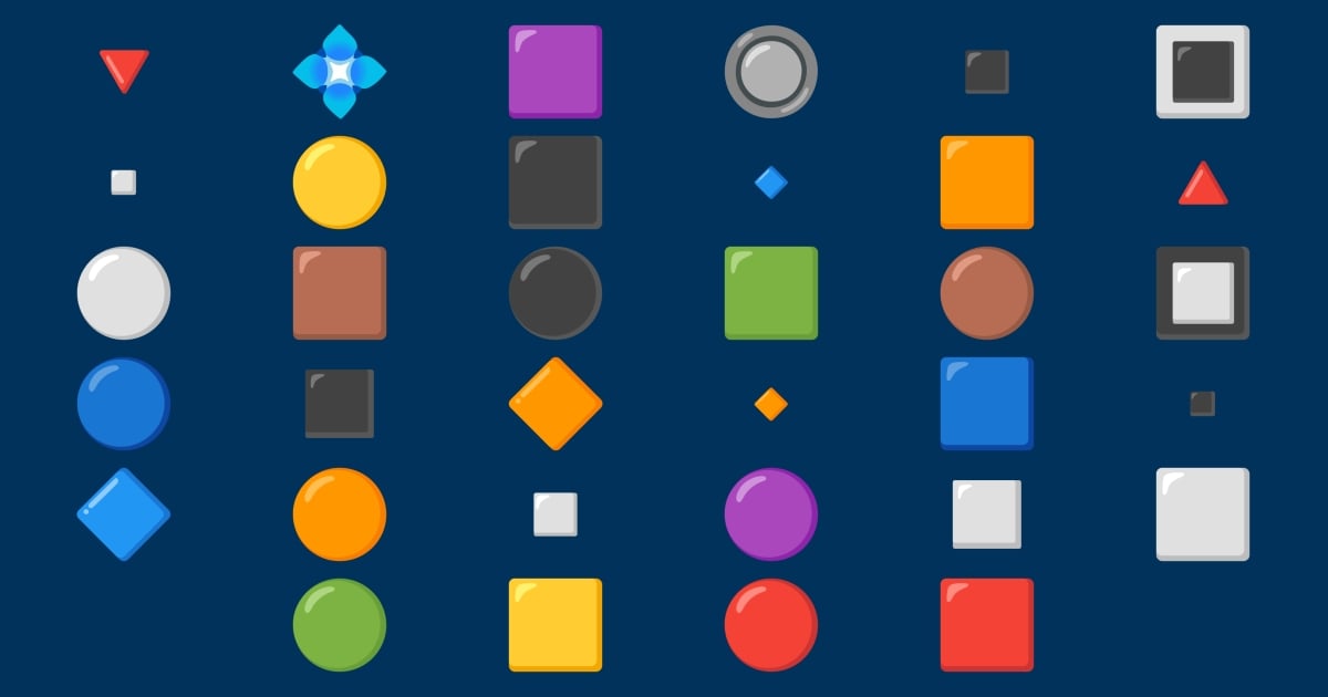 ️ Simboli Geometrici Emoji 🟢 🟡 🟫 ️ 🟣 💠 🔲