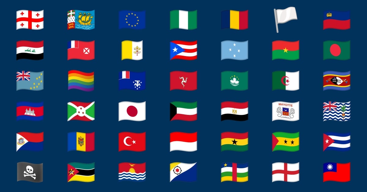 🏁 Flags Emojis 🇬🇧 🇻🇮 🇺🇸 🇬🇵 🇮🇩 🇬🇦 🇨🇬