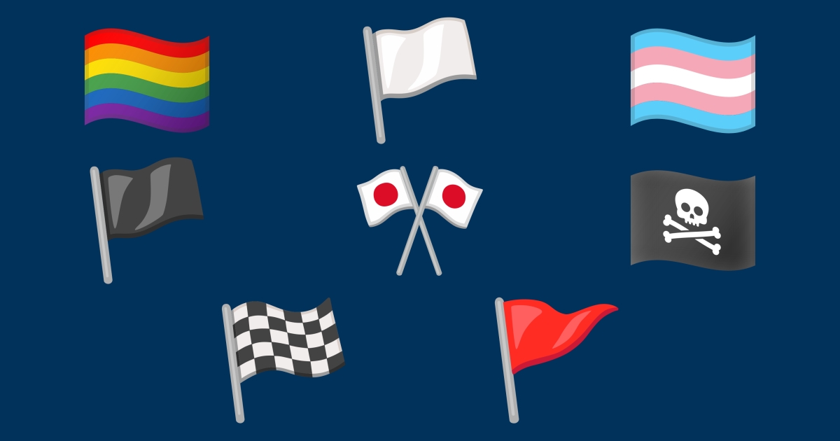 🏁 Banderas Diferentes Emojis 🏴‍☠️ 🏴 🏳️‍🌈 🎌 🏳️‍⚧️🏴‍☠️ 🏳️