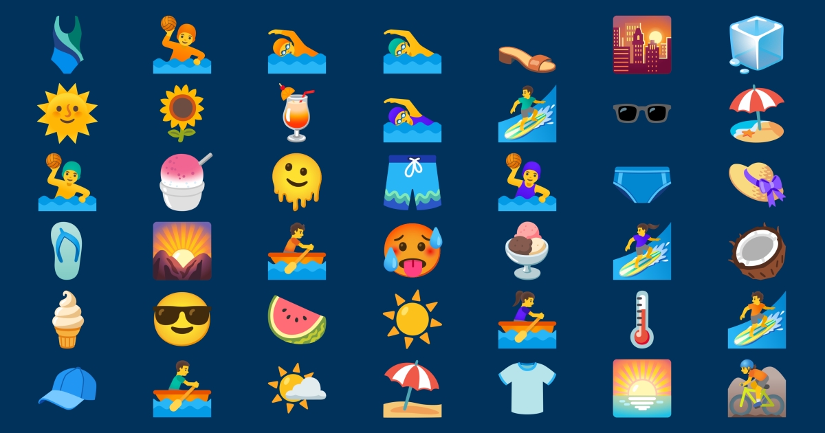 🌞 Estate Emoji 🥵 🥥 🧢 🤽 🕶️ 🩱 🚣‍♀️